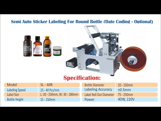 Sticker Labeling Machine - Semi Automatic Sticker Labeling For Round ...