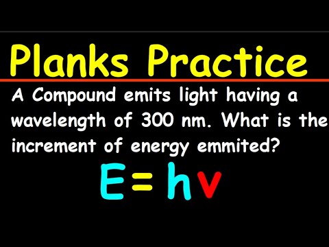 A Compound emits Light having a Wavelength of 300 nm. What is the increment of energy emmited?