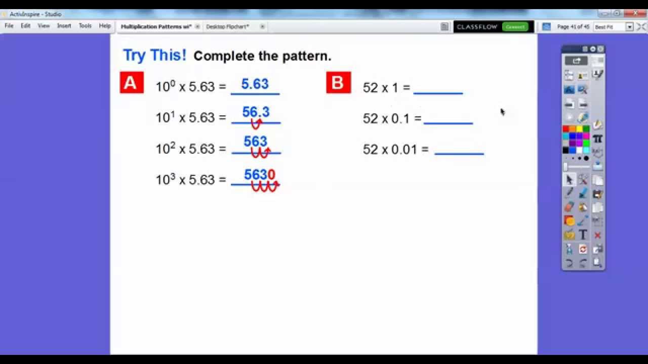 Multiplication Patterns with Decimals - Lesson 4.1