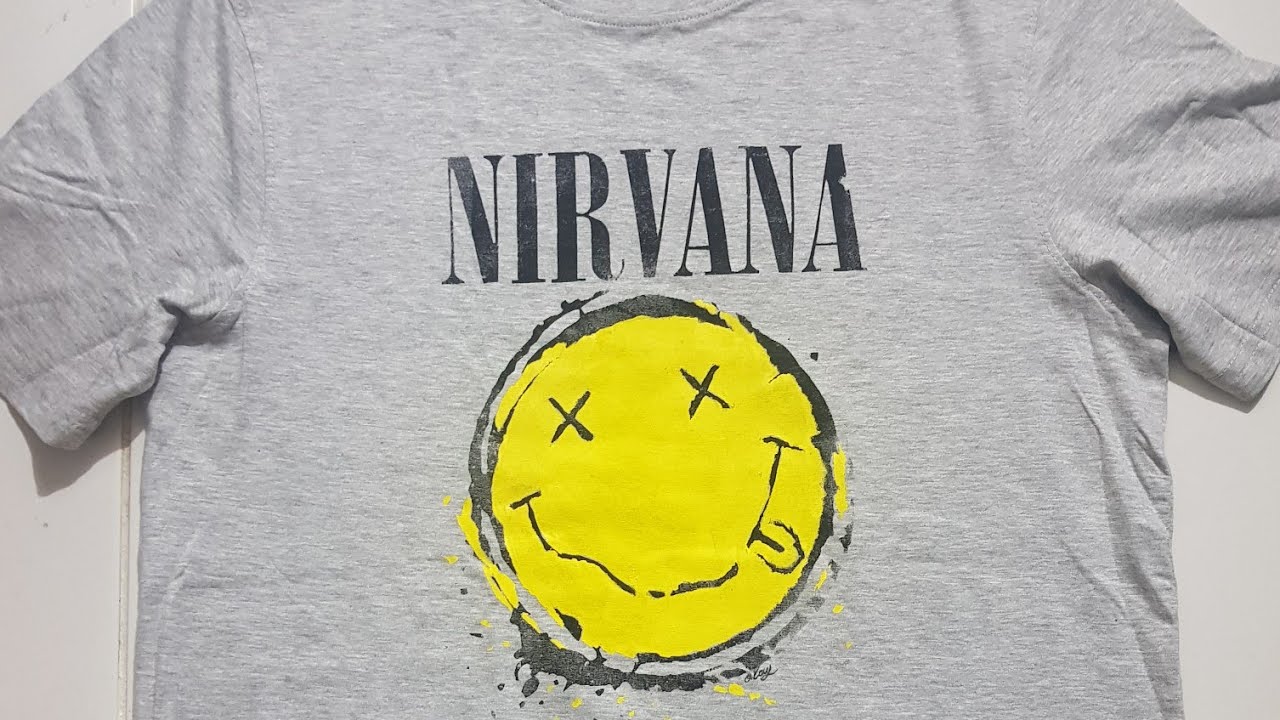 The Making Of Nirvana Smiley Inspired Logo T Shirt Design