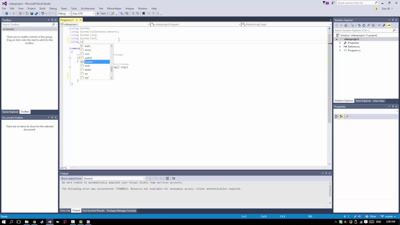 [2] Coding C# for Total Beginners: Brackets, Semicolons, Namespaces, Classes, Functions