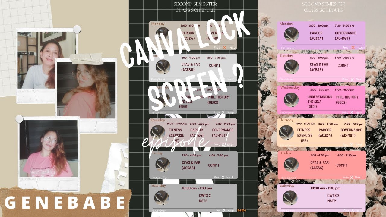 MY OWN MADE LOCKSCREEN in CANVA