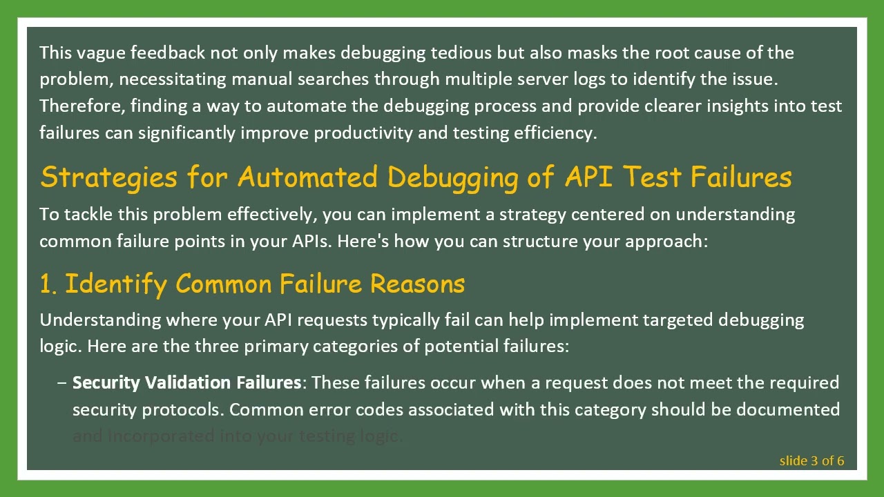 Automated Debugging of Failed API Test Cases
