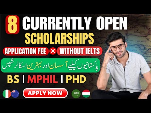 Top 8 Currently Open Scholarships for Pakistani Students 2025 ????| Without IELTS | Monthly Stipend