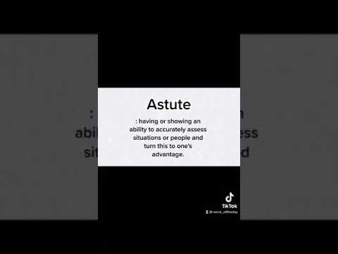 Word of the day astute.