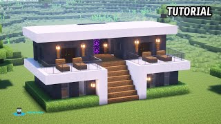 ⛏️ Minecraft Tutorial :: 🌴 How to build a Modern Tree House 🛏️ [마인크래프트 ...