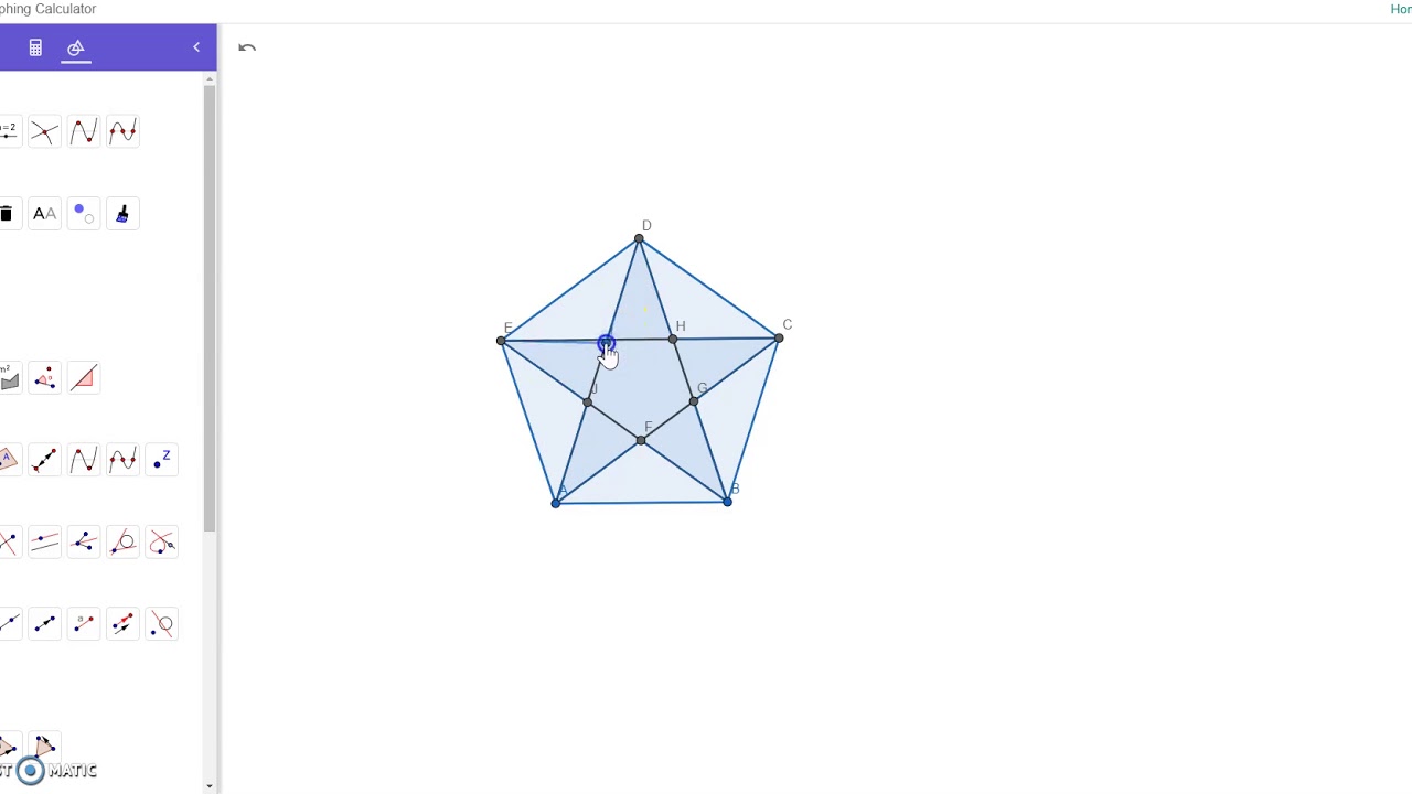 Make a Star in Geogebra 2018