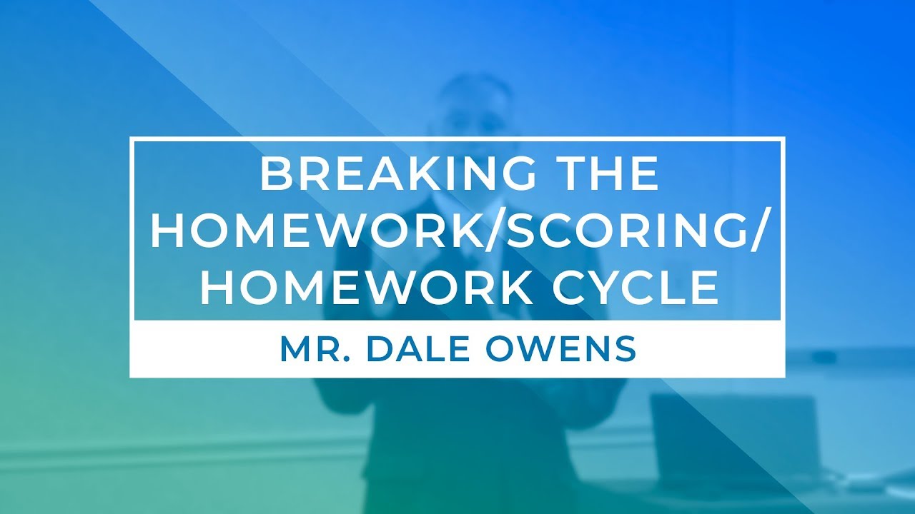 Educators' Workshop – Breaking the Homework/Scoring/Homework Cycle