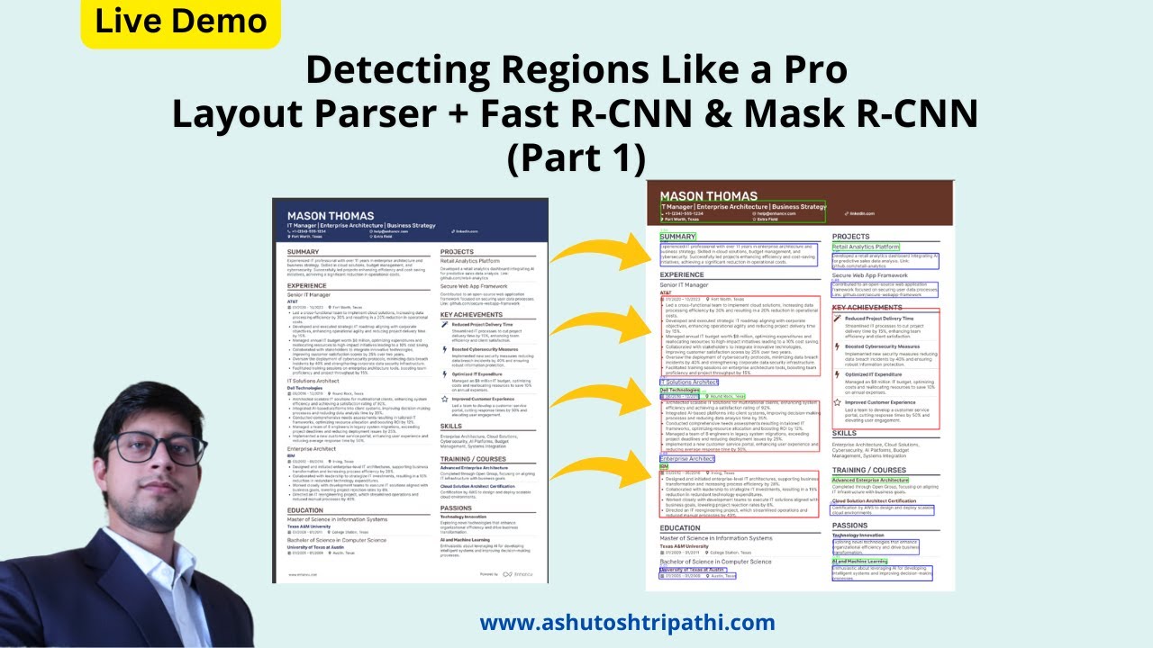 Resume Parsing| Region Detection Explained: Layout Parser, Faster RCNN, & Mask RCNN models | Part 1