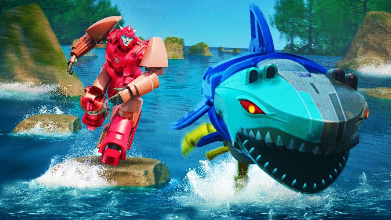 Underwater Obstacle Race: Elita-1 VS. Sky-Byte! | E29 | Transformers: CYBERWORLD