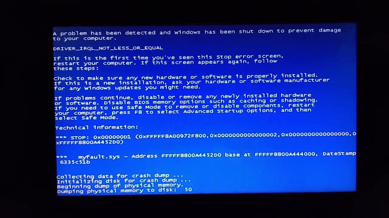 Color Bar Tone Has BSOD