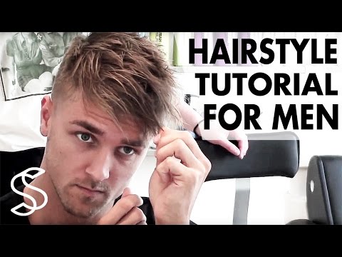 Undercut texture hairstyle - Men's fringe hair tutorial