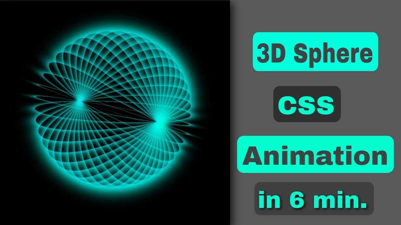 Pure CSS 3d sphere animation || 3d sphere animation #youtube #viral