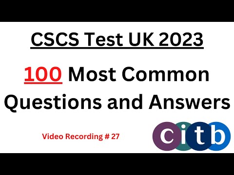 CSCS Test UK - 100 New Q&A | CSCS Card UK 2023 | CITB health and safety Test 2023 | CSCS Mock Test