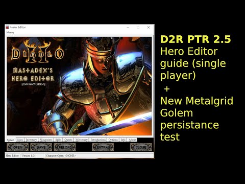 D2R 2.5: How to use Hero Editor: change locale, import or create items + new Metalgrid test