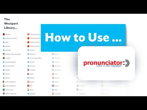 How to Use... Pronunciator