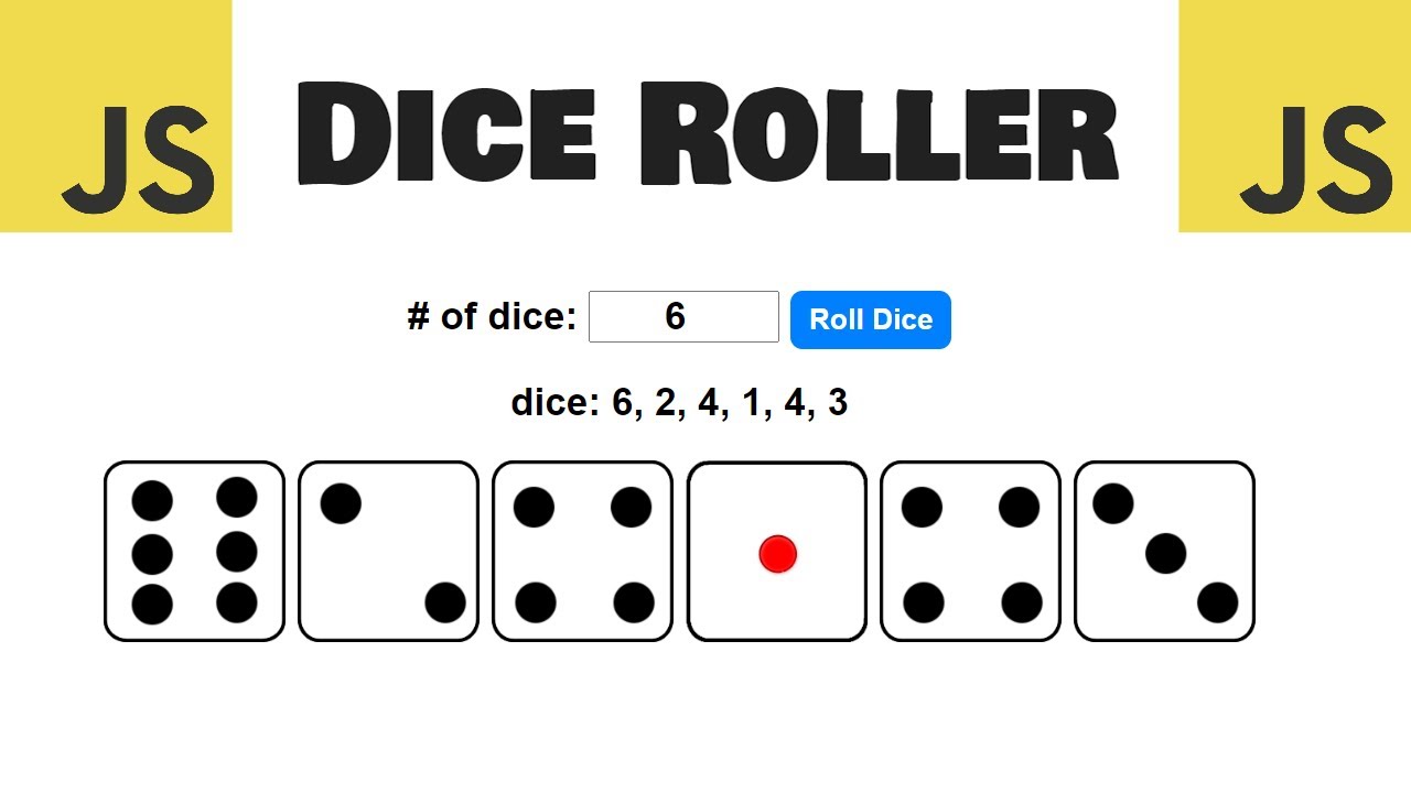 Build this dice roller program with JavaScript 🎲