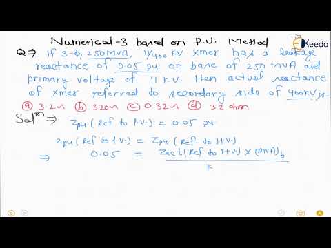 Numerical 3 based on P U Method Video Lecture - Power System (Video Lectures for GATE ...