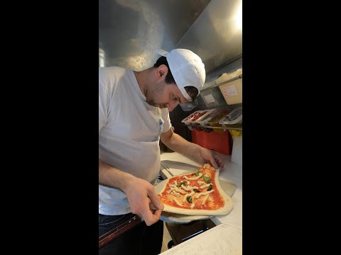 Italian Pizza Baked on the Road. Street Food of London. Food Truck