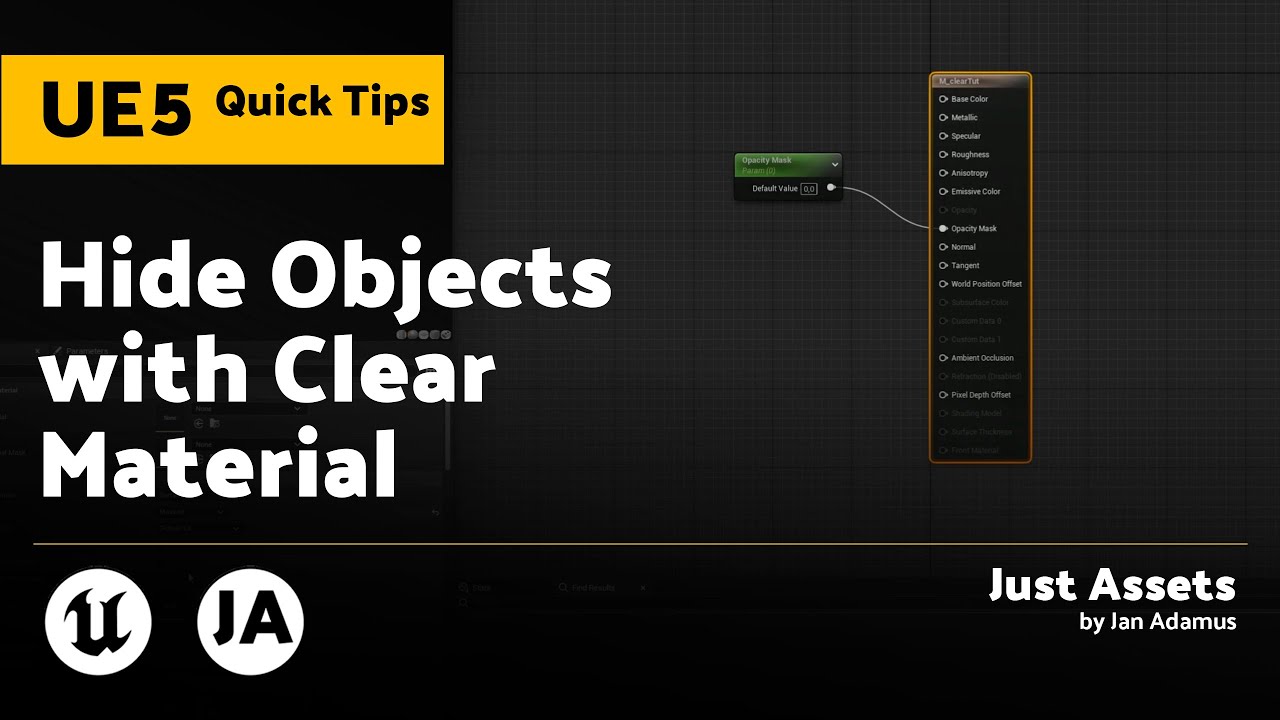 Unreal Engine 5 QuickTip | Hide Objects With Clear Material