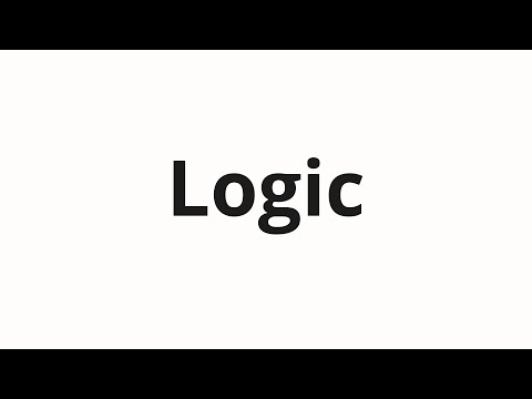 How to pronounce Logic