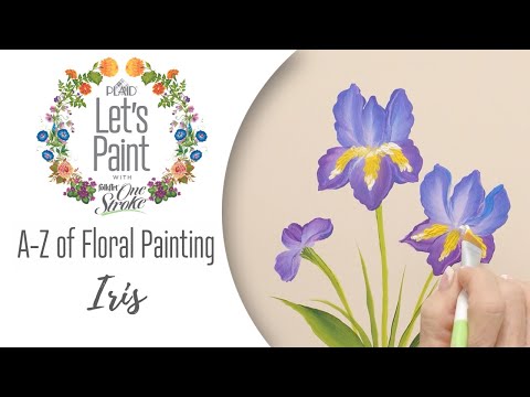 Learn to Paint an Iris - FolkArt One Stroke A-Z of Floral Painting