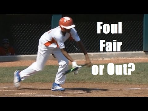 Umpire disagreement: Foul or Out? - bunted ball hits batters hand.