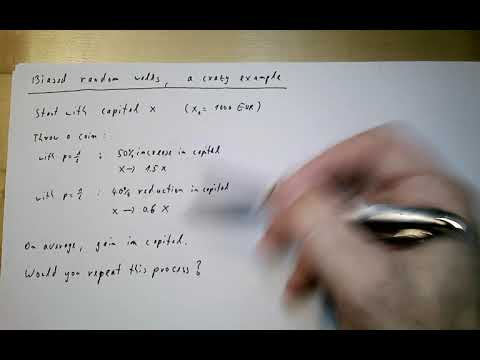 Advanced Mathematical Modelling, part 29: biased random walk, a crazy example