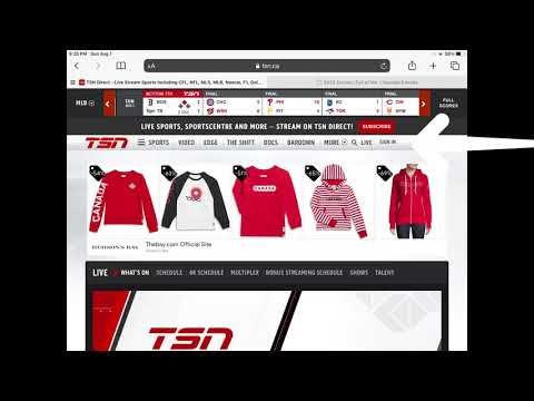 Watching TSN in Canada on a Device iPad