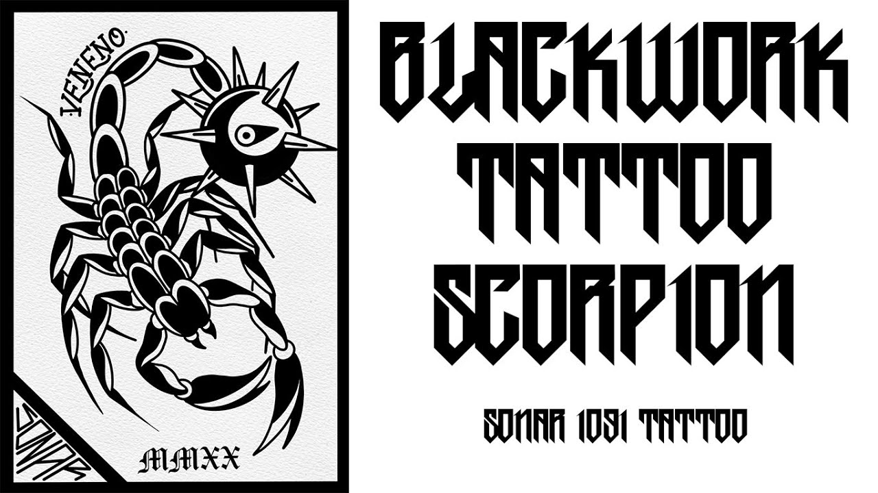blackwork tattoo time-lapse -- SONAR 1091--