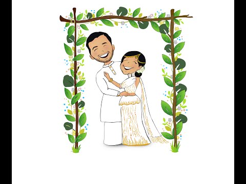 Wedding Couple Vector Art Design In Illustrator & Photoshop sinhala