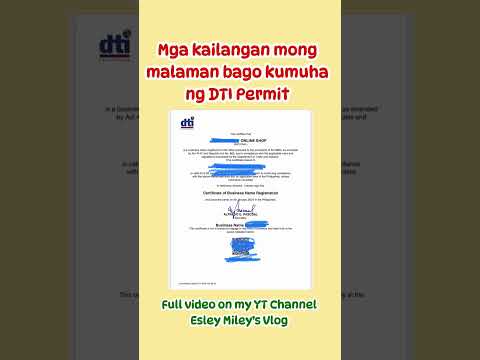 Important things you need to know before getting a DTI Permit / FAQs on how to register in DTI / BIR