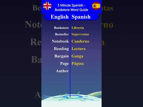 5 Minute Spanish - Bookstore Word Guide - Fast Spanish for Beginners
