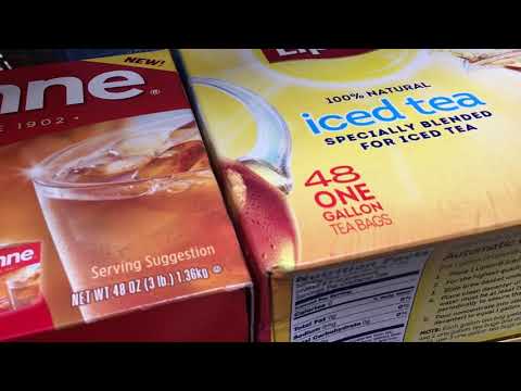Luzianne vs Lipton Foodservice Iced Tea caffeine differences