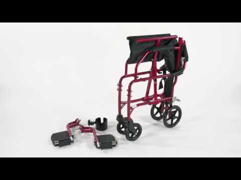 Medline Ultralight Transport Wheelchair Video