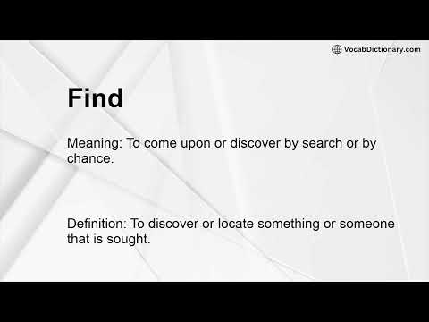 Find Meaning
