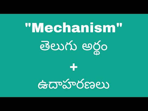 Mechanism meaning in telugu with examples | Mechanism తెలుగు లో అర్థం @Meaning in Telugu