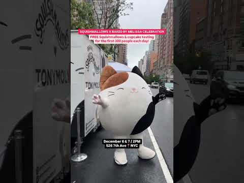 🧁Join @bakedbymelissa and @squishmallows for a celebration with Cam the Cat! The first 300 guests