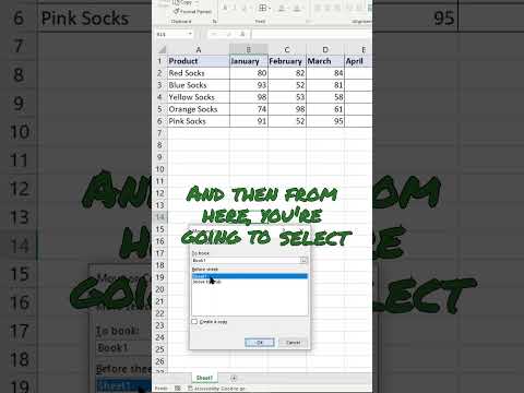 How to Copy a Sheet in Excel