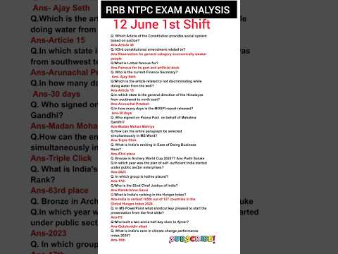 RRB NTPC EXAM ANALYSIS 2025|12 JUNE 1st Shift|RRB NTPC EXAM ANALYSIS Today#rrbntpc#rrbntpc2025#gkgs