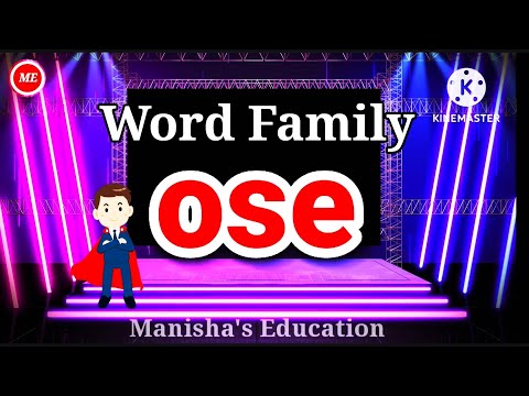 Word Family-ose | ose-word Family | Phonics Word Families | Word Bank | ( @ManishasEducation )