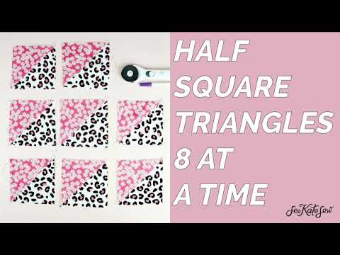 HSTs 8 at a time | Half Square Triangles Magic Eight Method