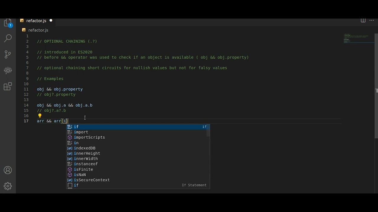 Convert to optional chaining