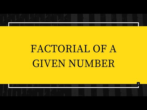 5)Factorial Of A Given Number | Interview Coding questions | Basic Programming
