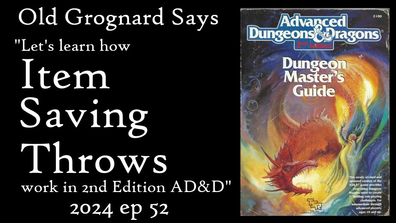 AD&D 2nd Edition: How Item Saving Throws Work