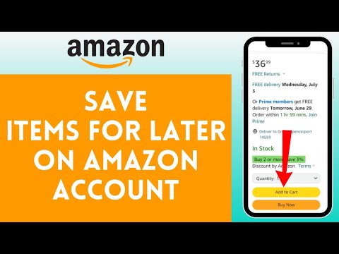 How to Save Items For Later on Amazon Account (2024) | Amazon Tutorial