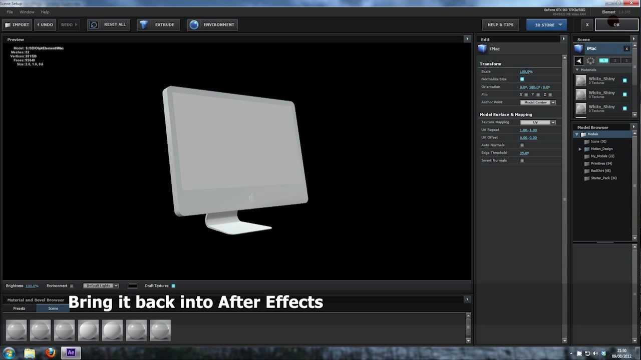 Using Video as Textures in Element 3D