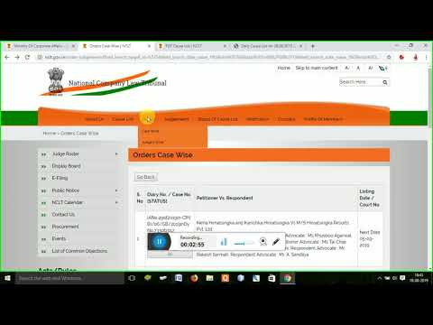 STEPS TO DOWNLOAD NCLT ORDERS