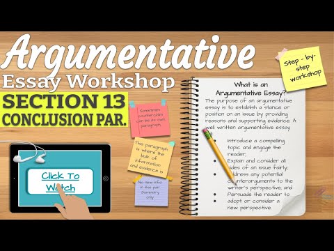 How To Teach and Write An Argument Essay: CONCLUSION PARAGRAPH Argumentative Writing