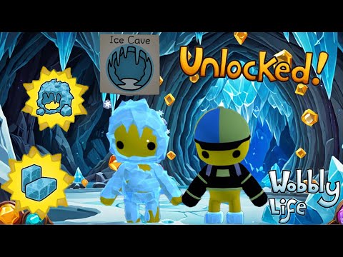 Unlock Wobbly Life Ice Cave Collection only 3 minutes Ice Block Shoes, Frozen Wobbly Clothes